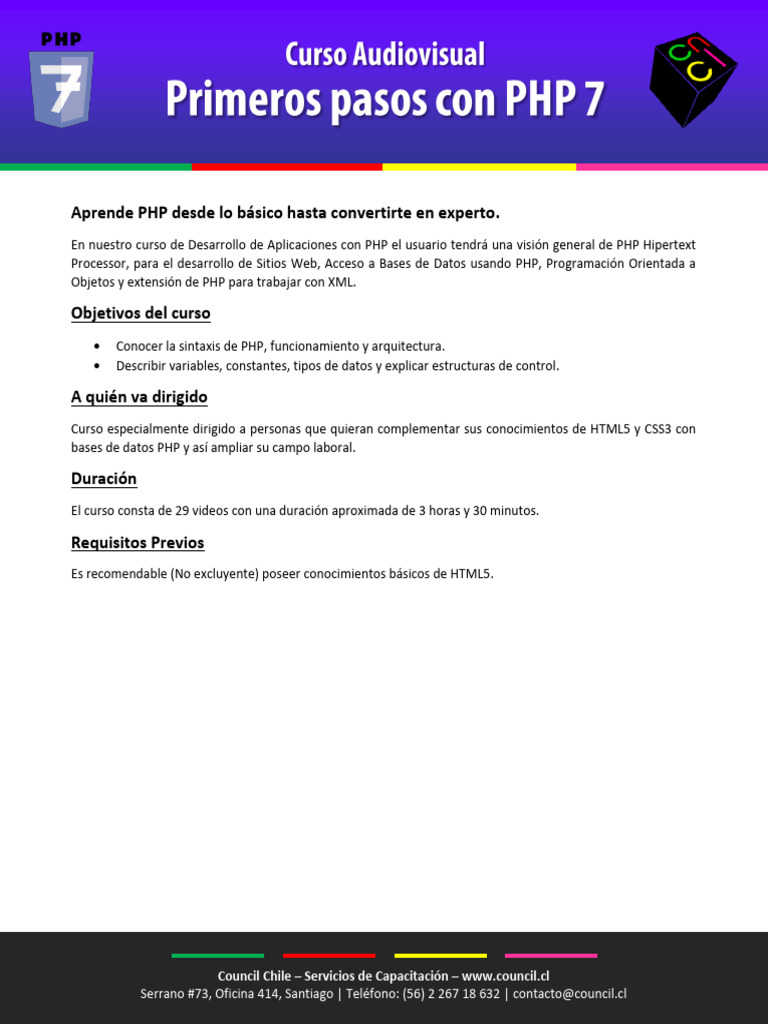 Ficha - Primeros pasos con PHP 7 | PDF | Php | Mi sql