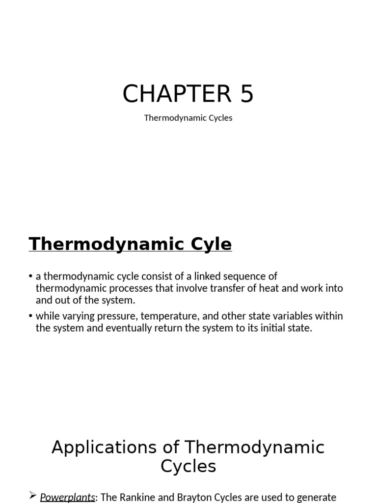 Understanding Thermodynamic Cycles | PDF | Engines | Heat