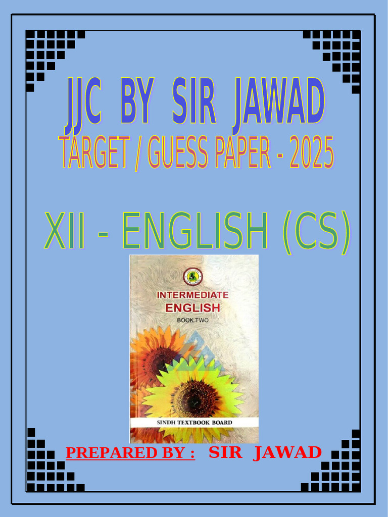 XII - English (CS) Fronts | PDF