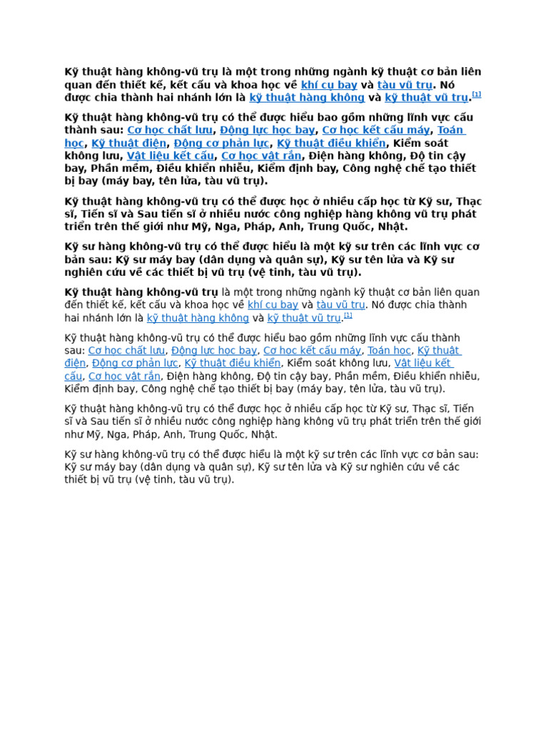 Ngành kỹ thuật hàng không | PDF