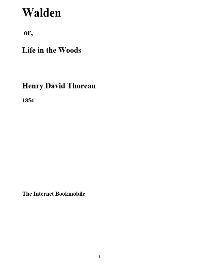 Thoreau's Walden: A Life in Nature | PDF