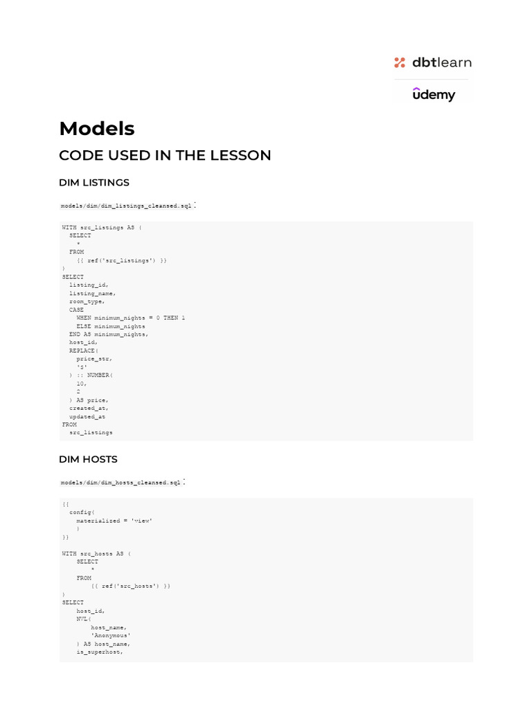 Materializations.md | PDF | Data Model | Data