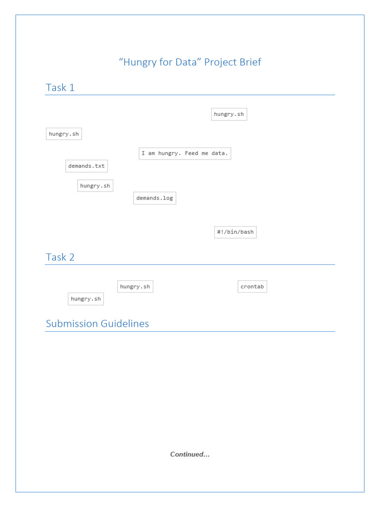 Hungry For Data Project Brief | PDF