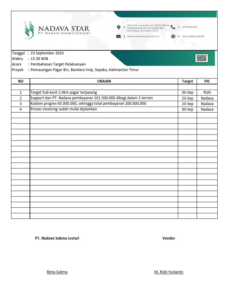 Notulen Meeting 230924 | PDF