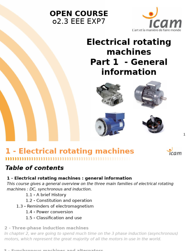 En - O2.3 - Eee - Exp7 - 3 Rotating Machines - General Information | PDF | Electromagnetic ...