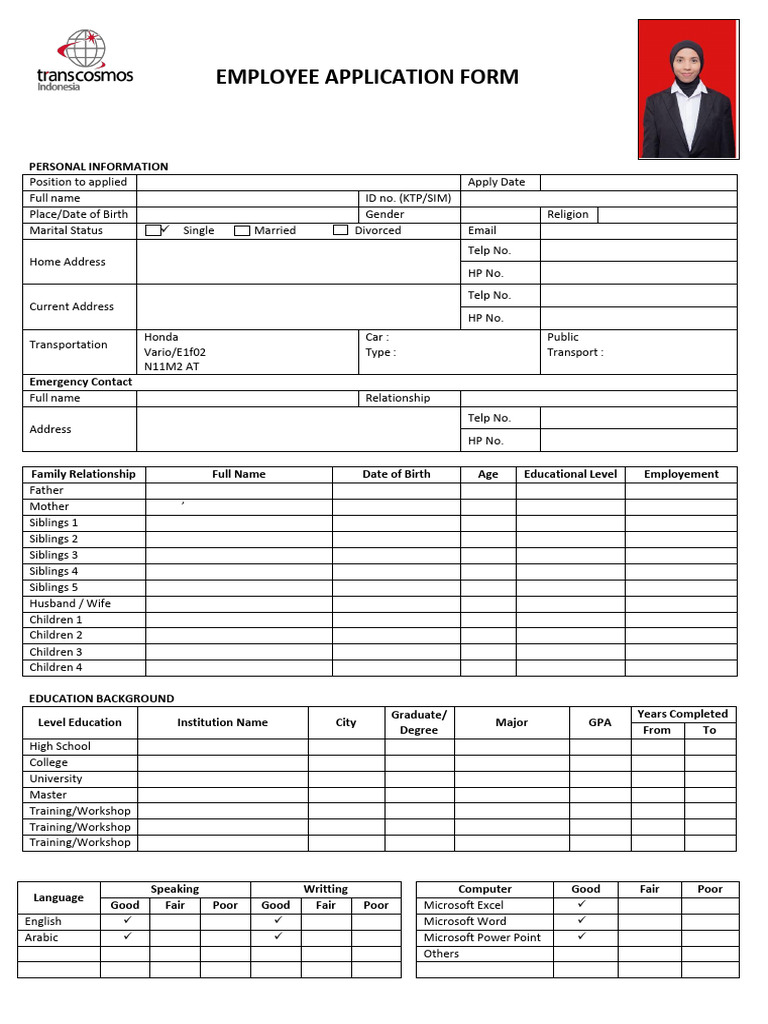 HRC - Forms - Employee Application.rev2019 New (1) | PDF | Recruitment