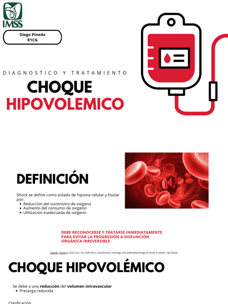 Choque Hipovolémico | PDF | Choque (circulatorio) | Septicemia