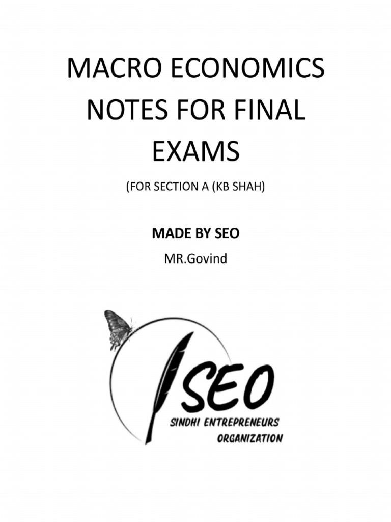Macro Economics Notes (Govt Budget, Expenditure Multiplier) by MR ...