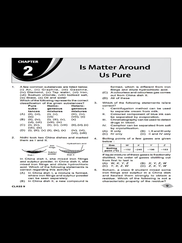 NSO - Is Matter Around Us Pure | PDF