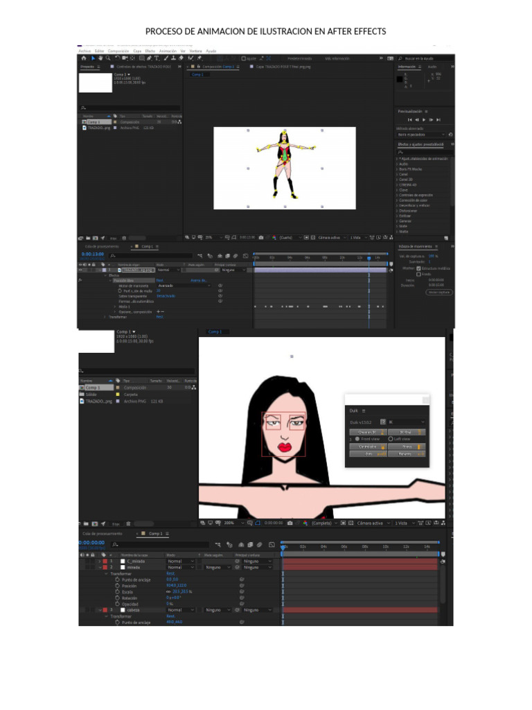 Proceso de Animacion de Ilustracion en After Effects | PDF