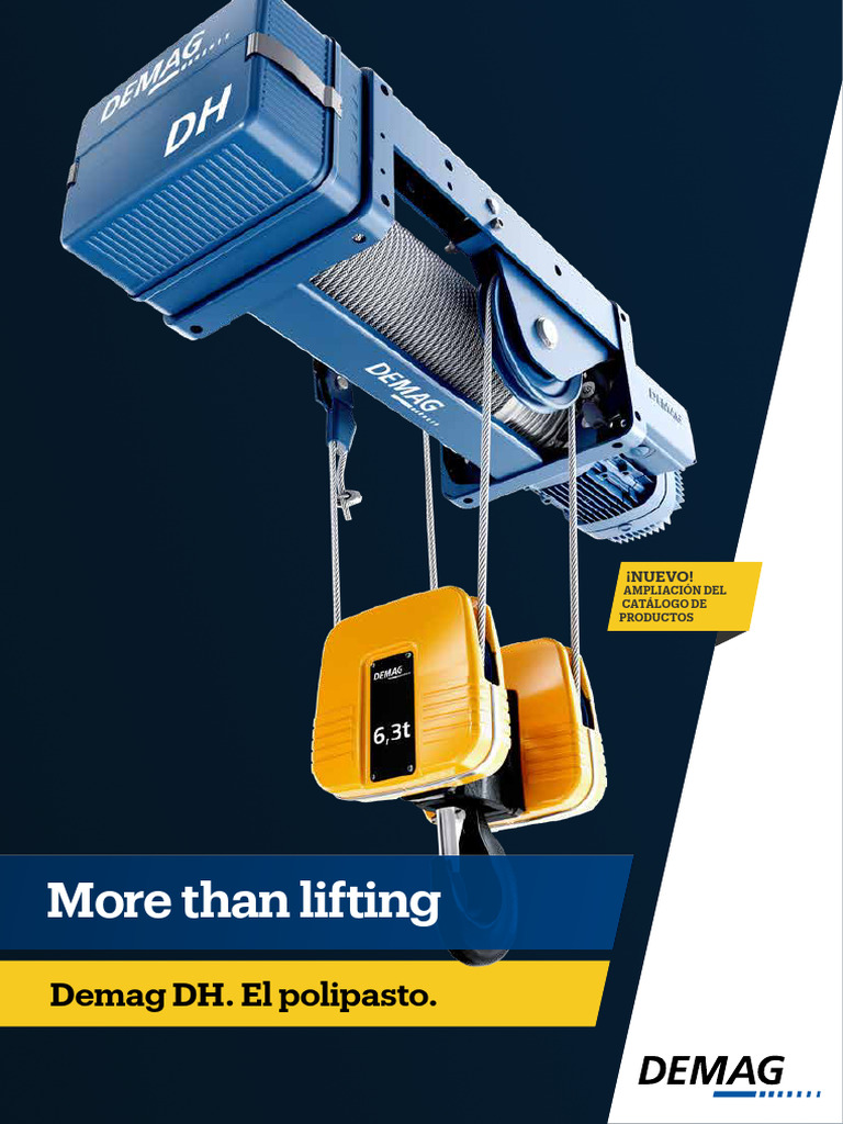 Polipastos Demag DH: Versatilidad y Potencia | PDF | Motores | Engranaje