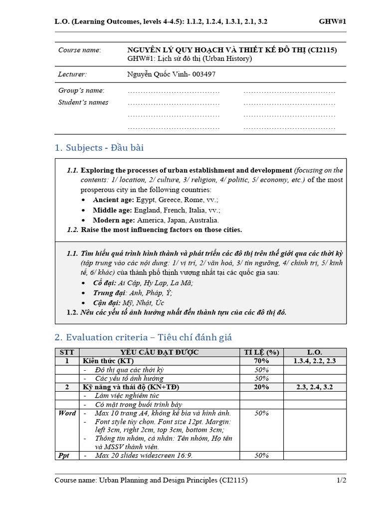 GHW#1 QHĐT LSĐT 240902 | PDF