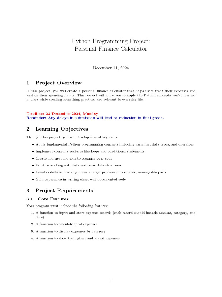 Projectpup2024 25 Pdf Control Flow Python Programming Language 1793