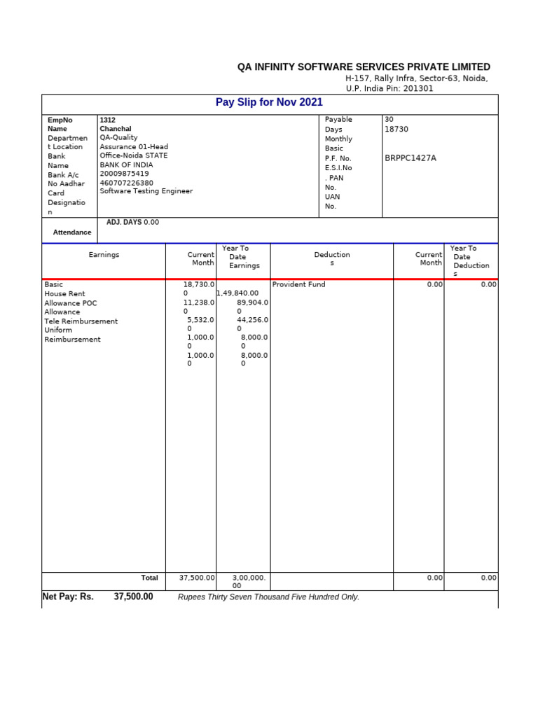 Payslip Nov_2021 | PDF