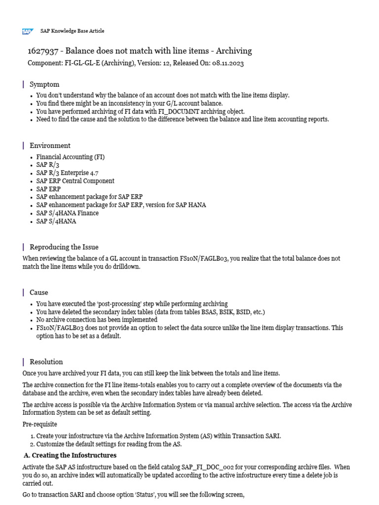 SAP Note_1627937 | PDF | Database Transaction | Database Index SAP Note_1627937 | PDF | Database Transaction | Database Index