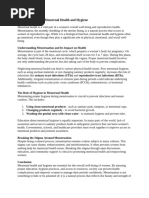 Updated Menstrual Hygiene Presentation | PDF | Menstruation | Public Health
