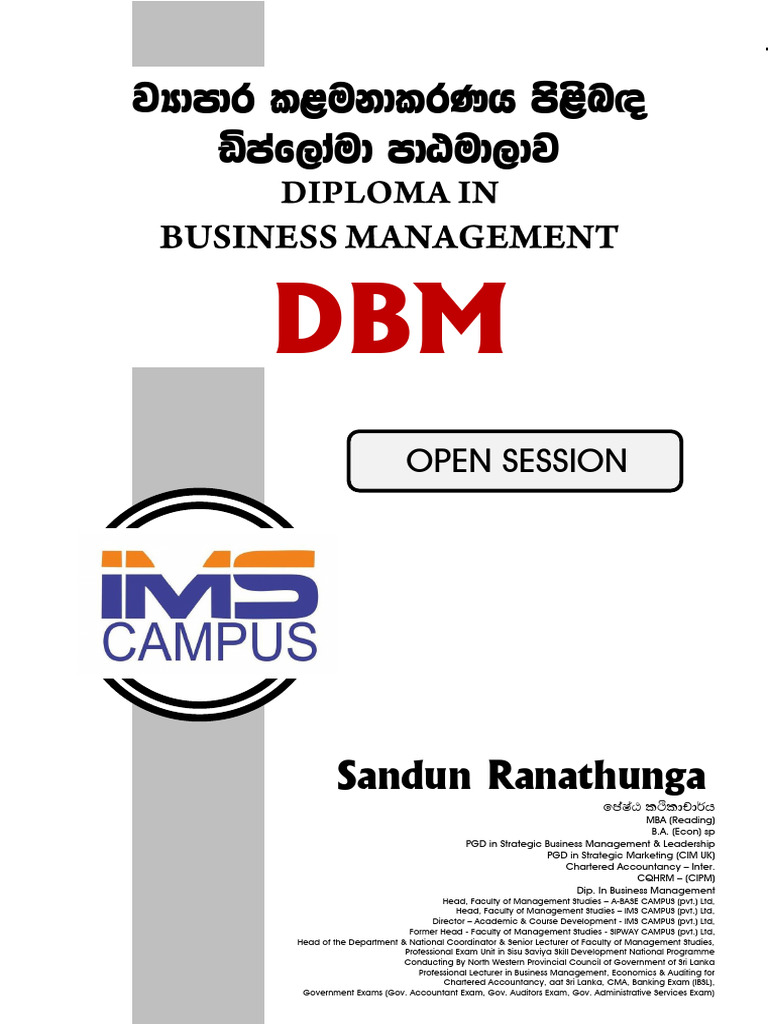Ims DBM - Opening Session | PDF