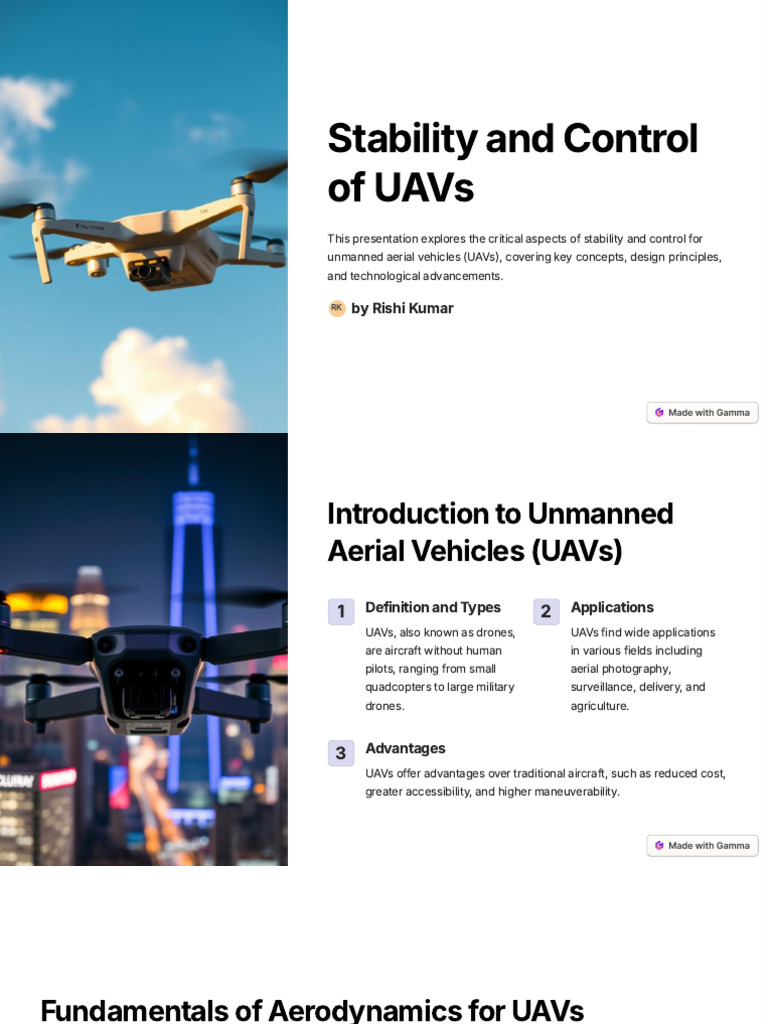 Stability and Control of UAVs | PDF | Unmanned Aerial Vehicle | Flight
