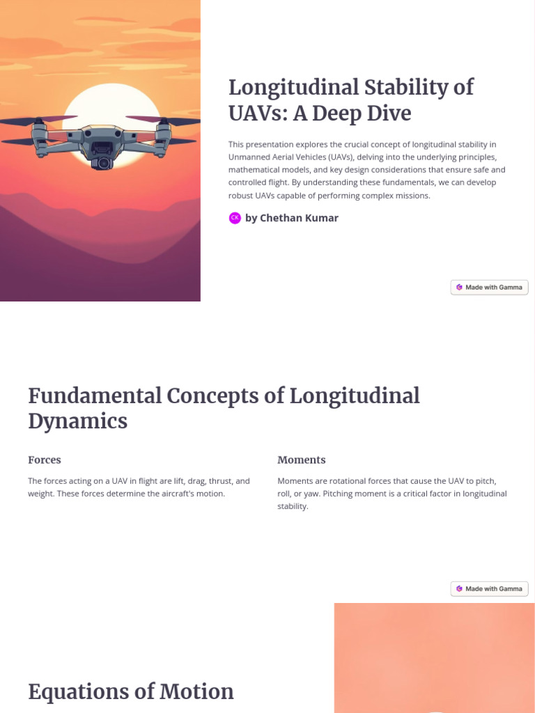 Longitudinal Stability of UAVs A Deep Dive | PDF | Stability Theory | Mechanical Engineering