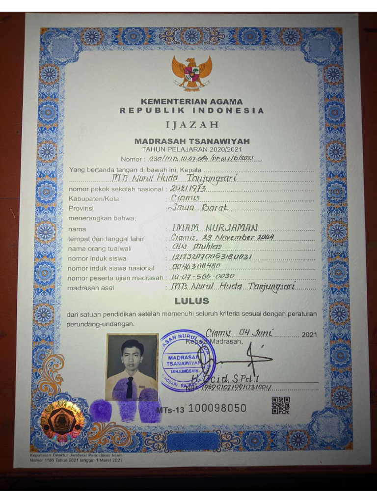 Ijazah Mts | PDF