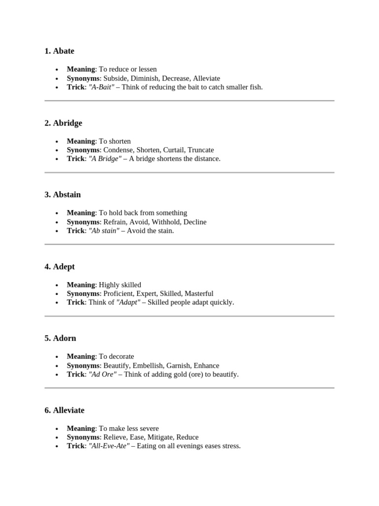 High Frequency Cet Vocab | PDF