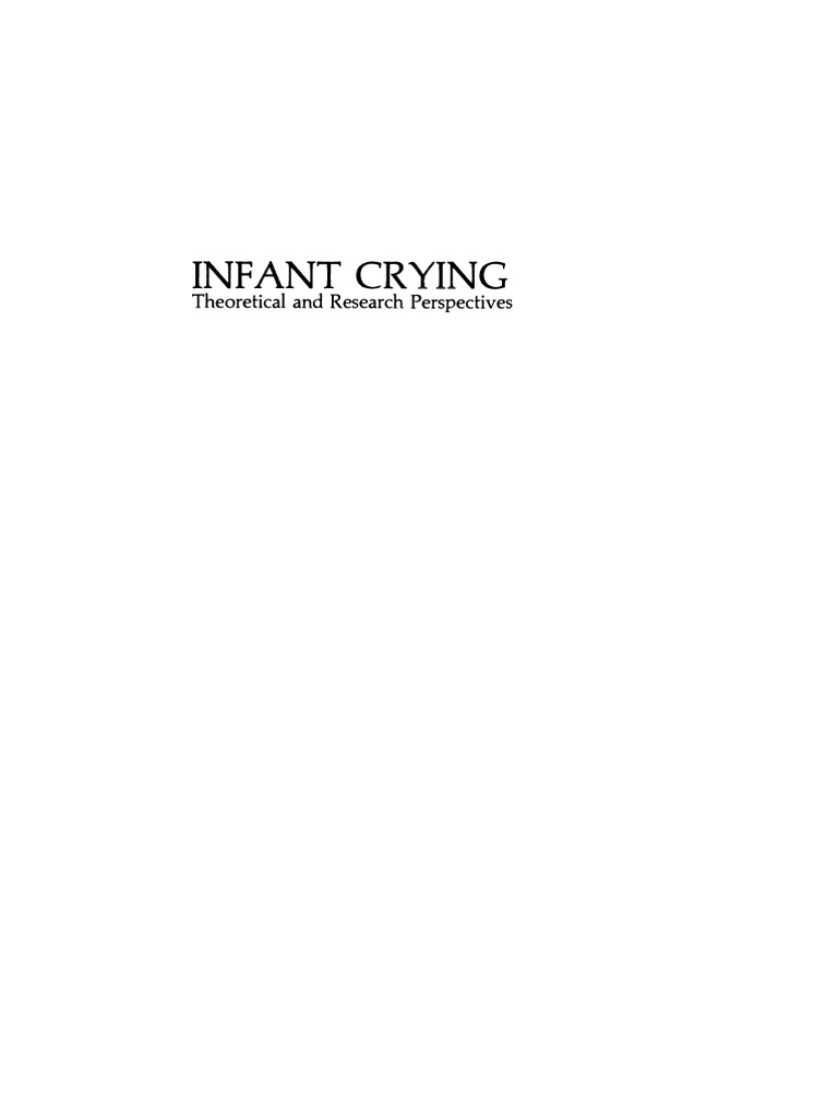 Infant Crying - Theoretical and Research Perspectives (Z-Lib - Io) | PDF