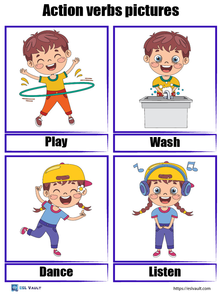 English Action Verbs Pictures PDF 3 | PDF