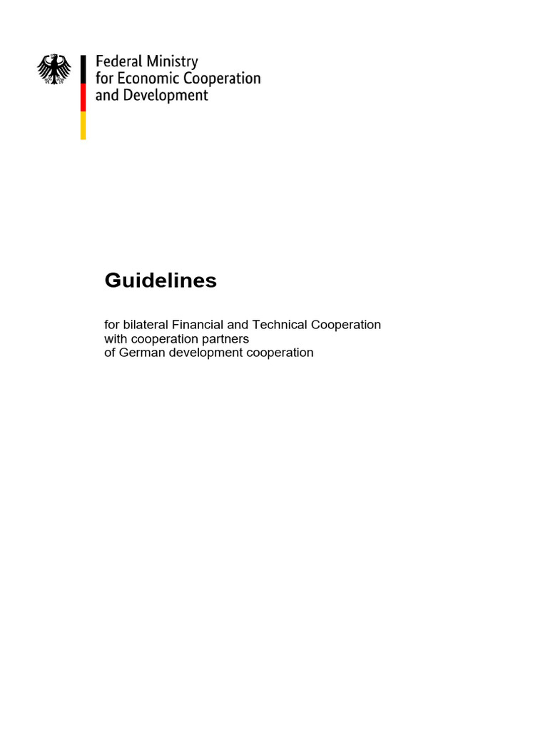 Guidelines For Bilateral Financial and Technical Cooperation | PDF ...