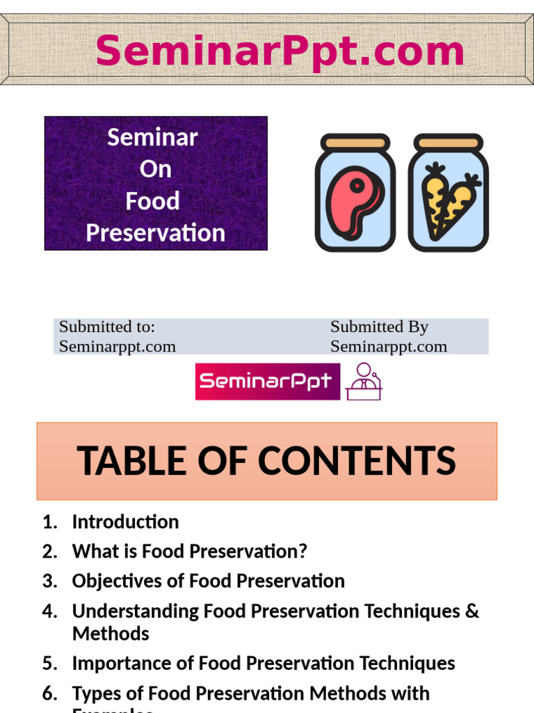 Food Preservation Techniques | PDF | Food Preservation | Foods