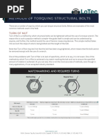 Turn-of-Nut Installation Guide | PDF | Nut (Hardware) | Screw
