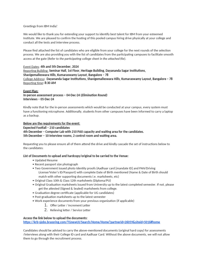 IBM Selection Process & Document Details | PDF | Identity Document ...
