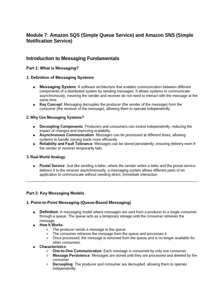 7 - SQS _ SNS | PDF | Computing | Computer Architecture