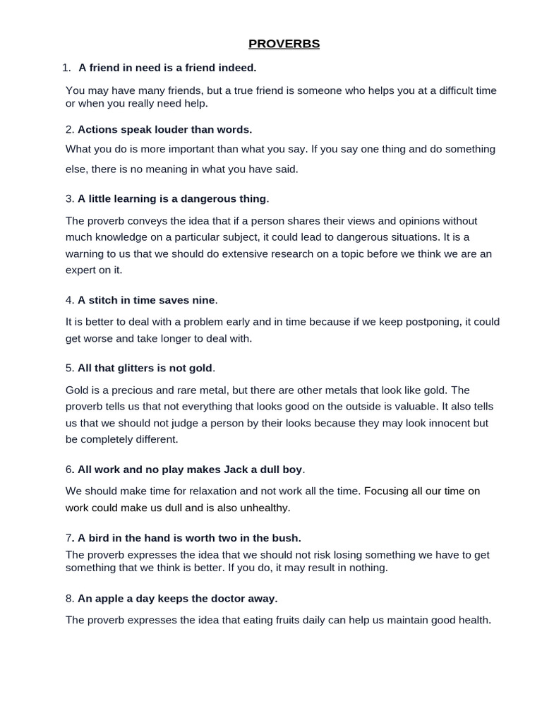 Proverbs Pdf Proverb