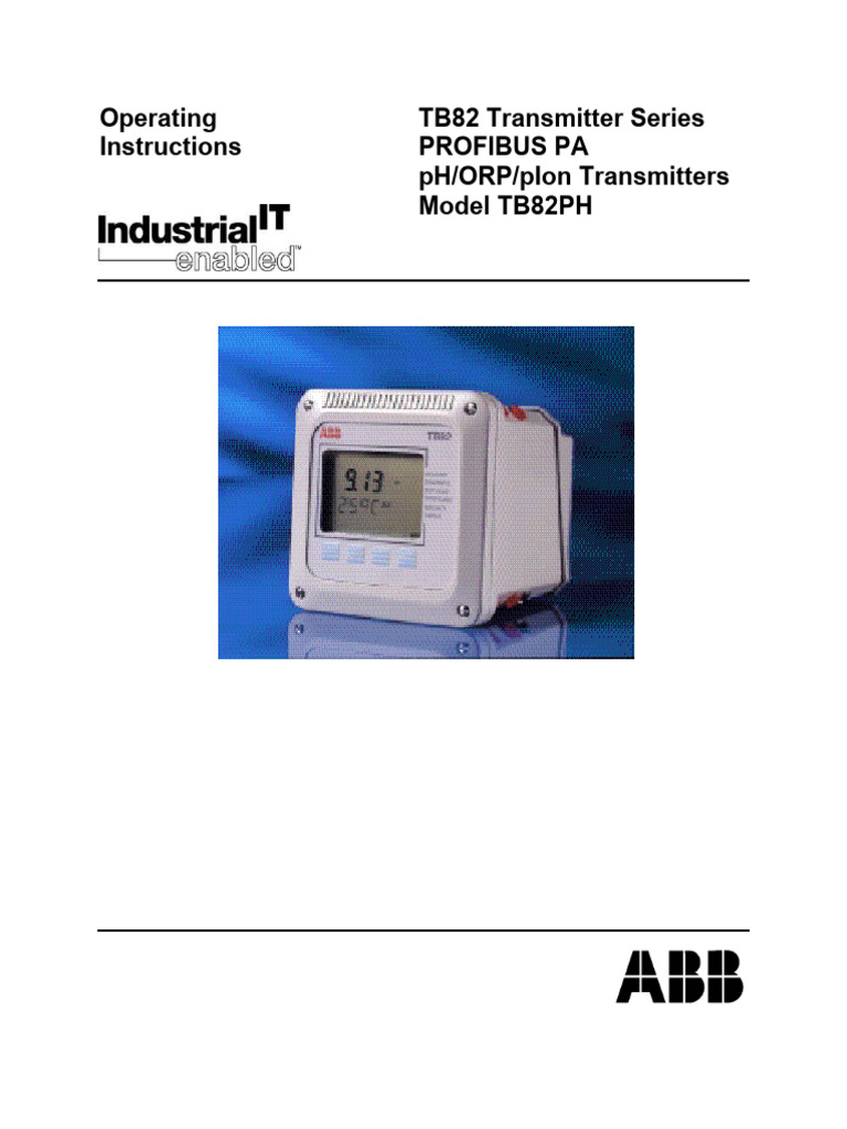 Operating Instructions Tb82 Transmitter Series Profibus Pa Ph/Orp/Pion ...