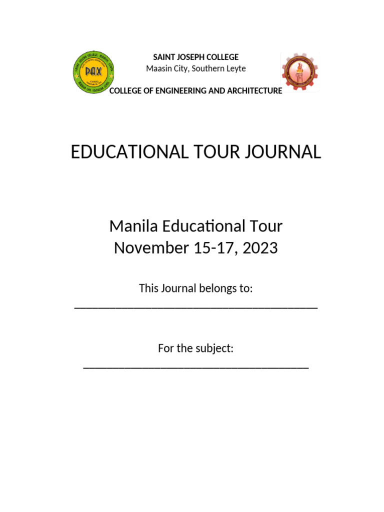 PCS 2 Educational Tour Template | PDF | Engineering | Science