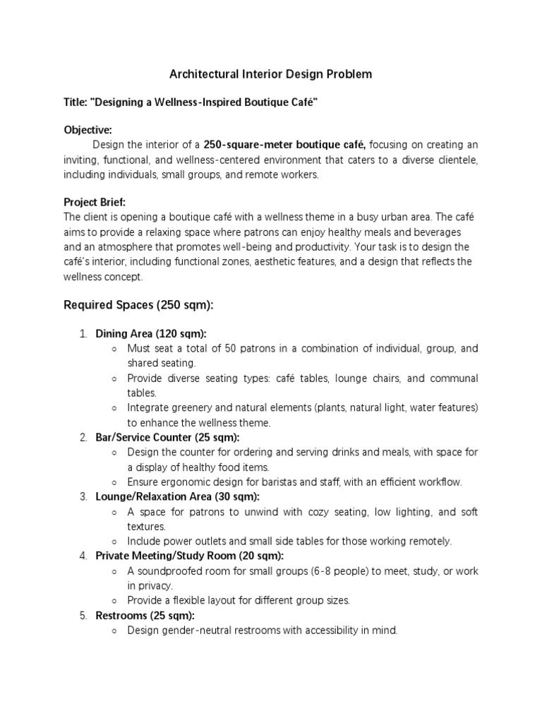 Architectural Interior Design Problem | PDF | Lighting | Bar ...