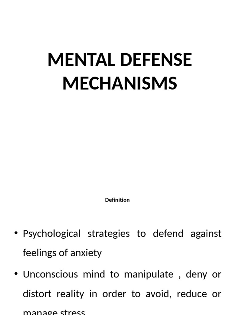 Mental Defence Mechanisms 2023 | PDF | Psychological Concepts ...