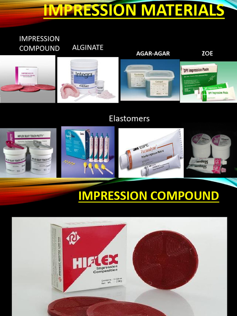 Dental Impression Materials Guide | PDF | Materials | Building Engineering