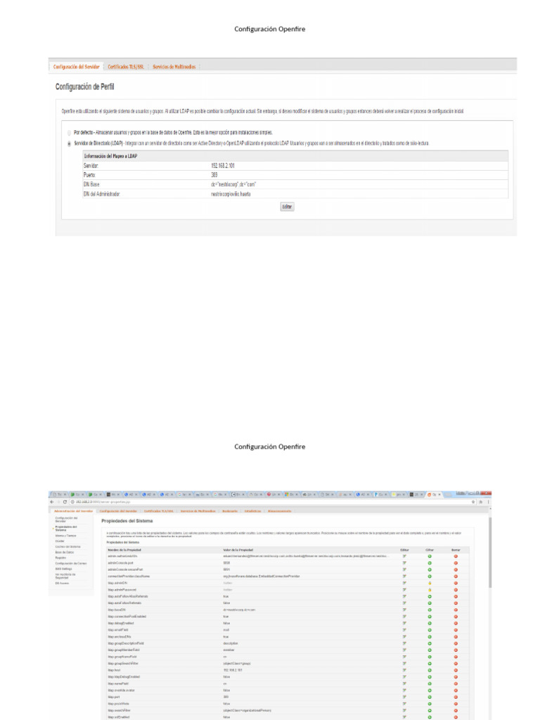 Configuracion Openfire | PDF
