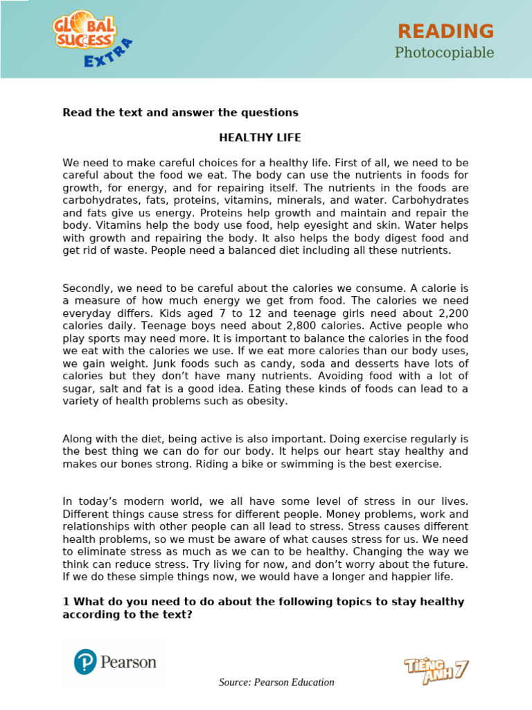 Unit 2 Extra - Reading | PDF | Food Energy | Foods