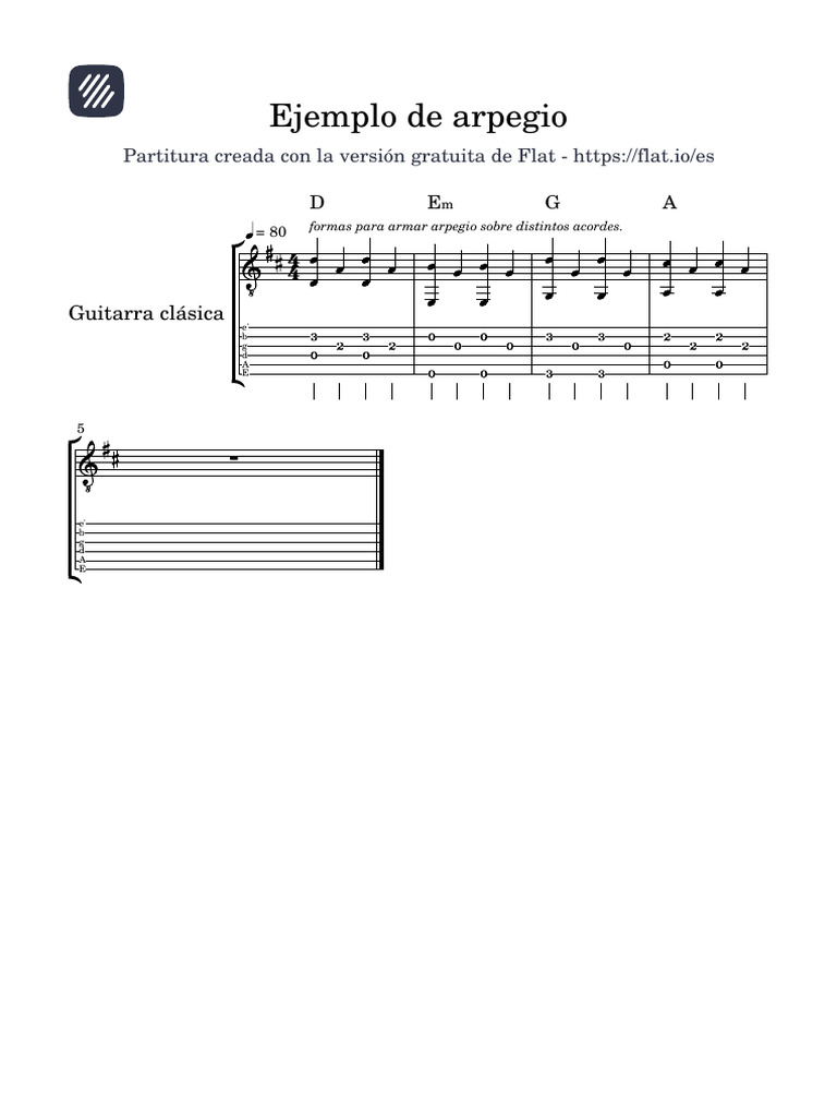 Ejemplo de Arpegio | PDF