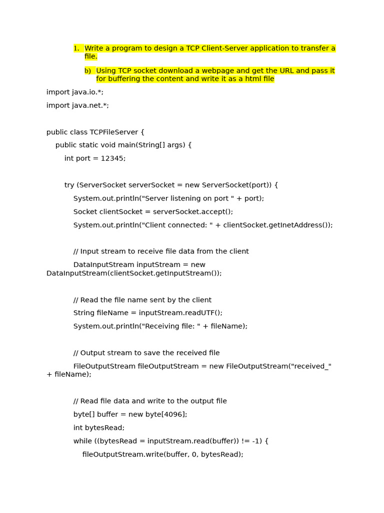 CN LAB | PDF | Port (Computer Networking) | Network Congestion