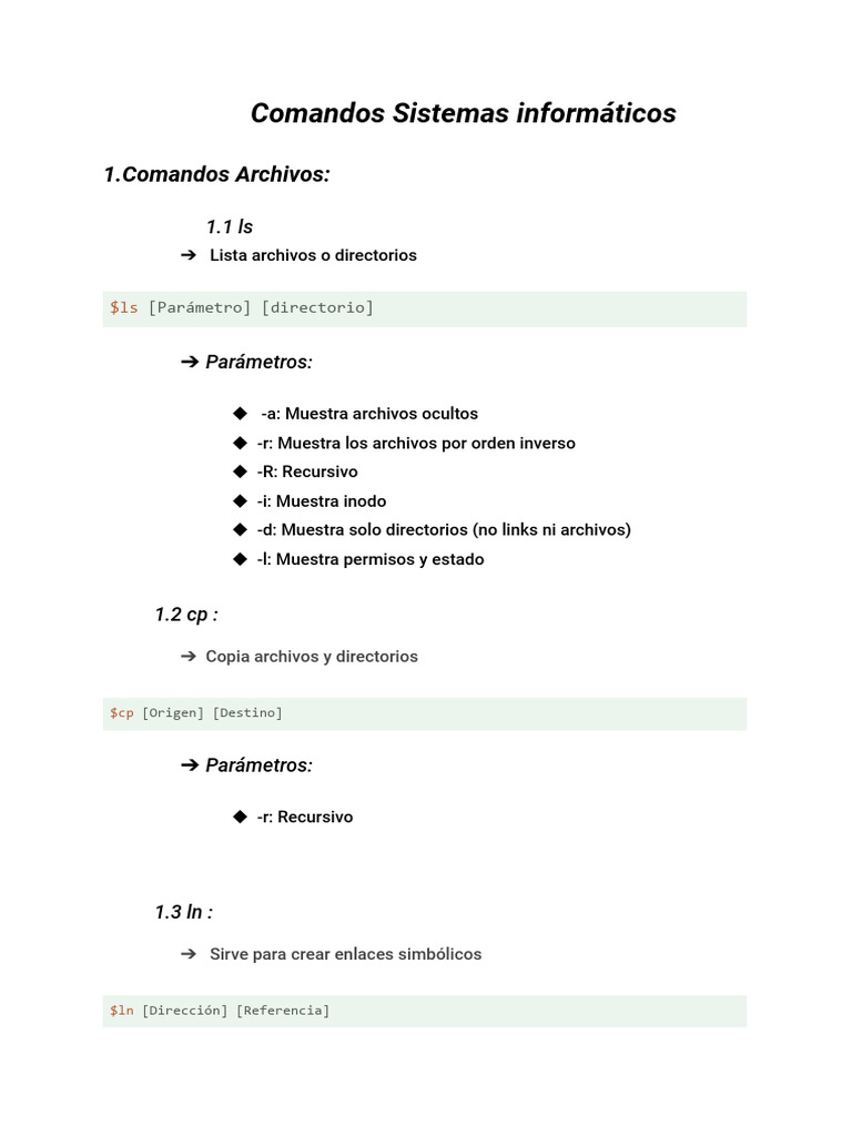 Comandos Esenciales de Sistemas Linux | PDF | Archivo de computadora ...