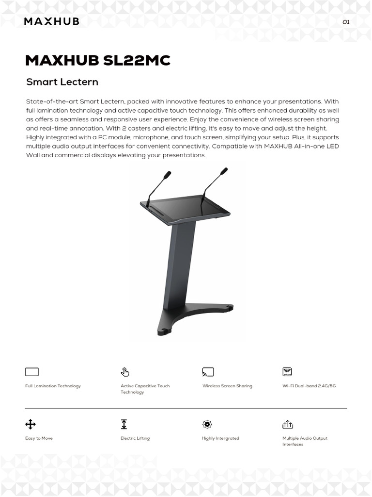 MAXHUB SL22MC (20240517) | PDF | Hdmi | Touchscreen