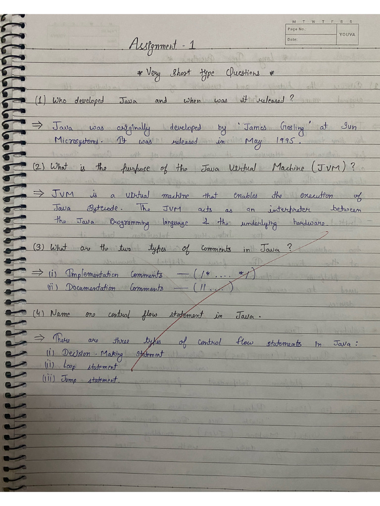 23ID01CE020 (Java Assignment-1) | PDF