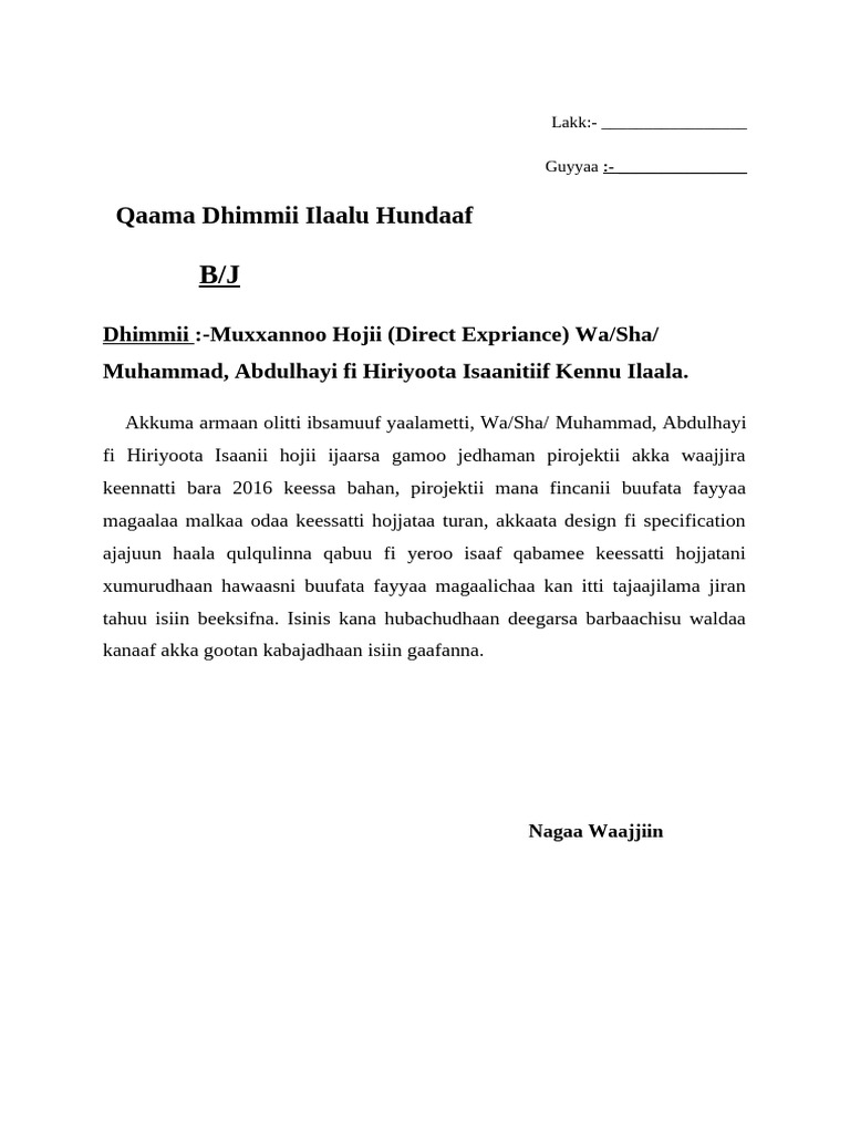 Muxanno Hojii | PDF