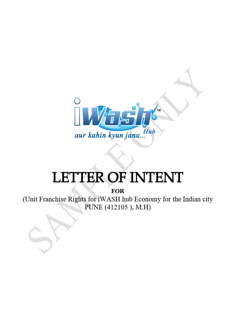 LOI Snehalata Shivaji Magar Iwashhub Eco Edited 10 Oct | PDF | Franchising | Consent