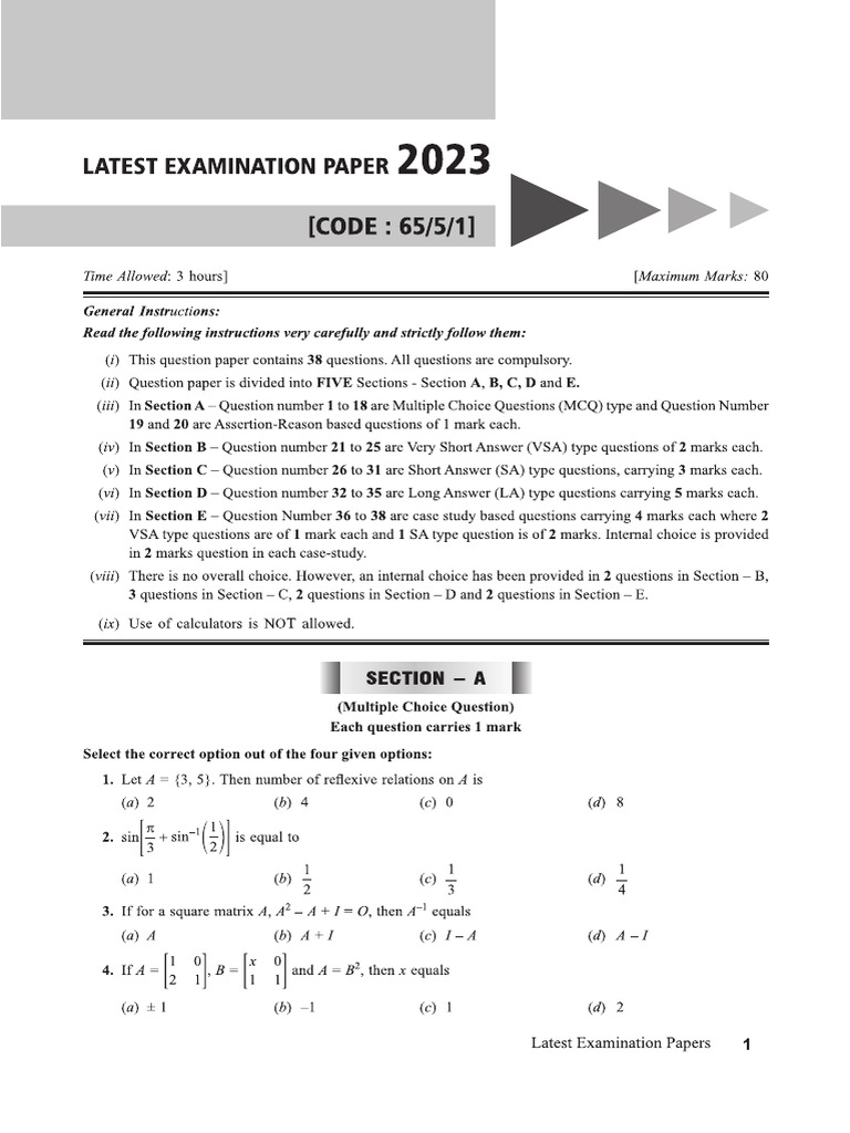 Maths 2023 | PDF