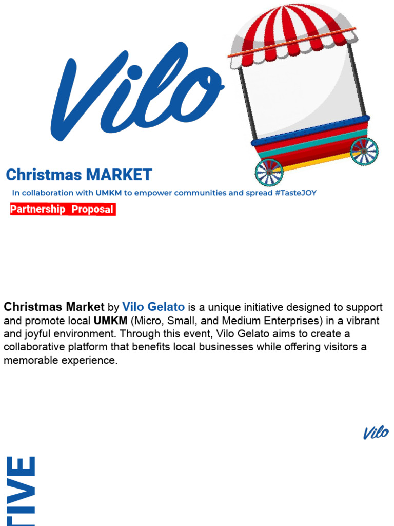 Proposal Partnership - Vilo Sunday Market | PDF | Private Sector | Public Sphere