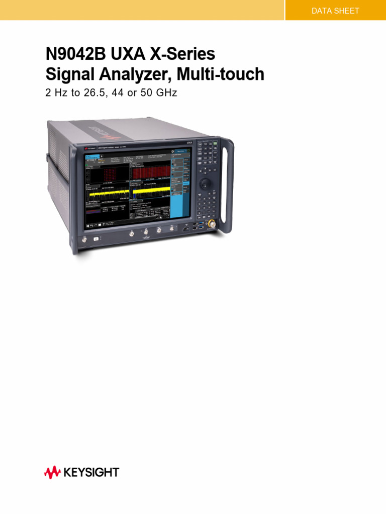 N9042B UXA X-Series Signal Analyzer, Multi-Touch | PDF | Bandwidth (Signal Processing) | Decibel
